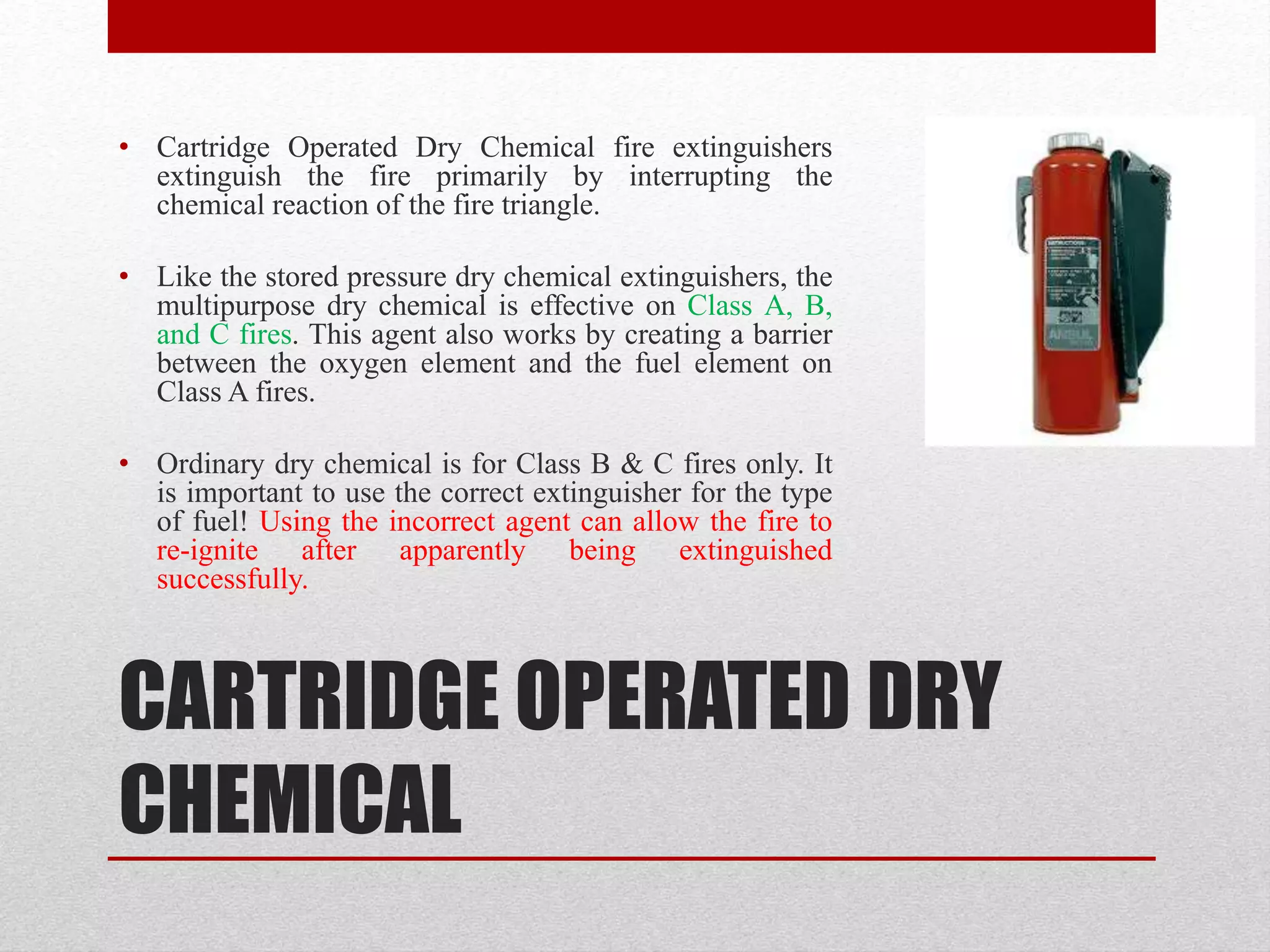 Classes of fire and how to extinguish them | PPTX