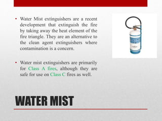 Classes of fire and how to extinguish them | PPTX