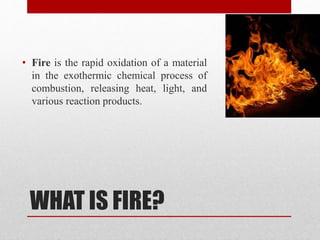 Classes of fire and how to extinguish them | PPTX