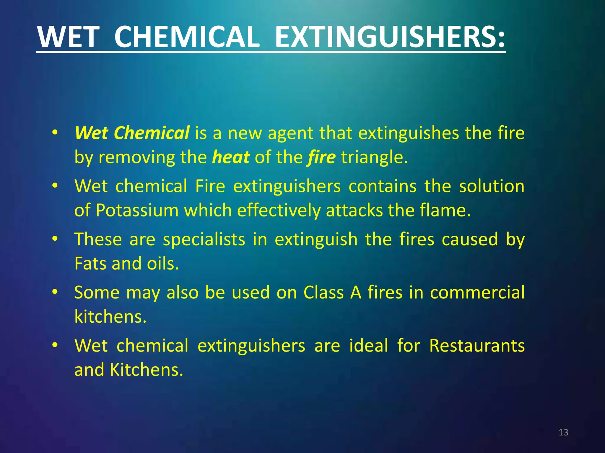 Types of fire extinguishers & critical hazards management 1 | PPTX