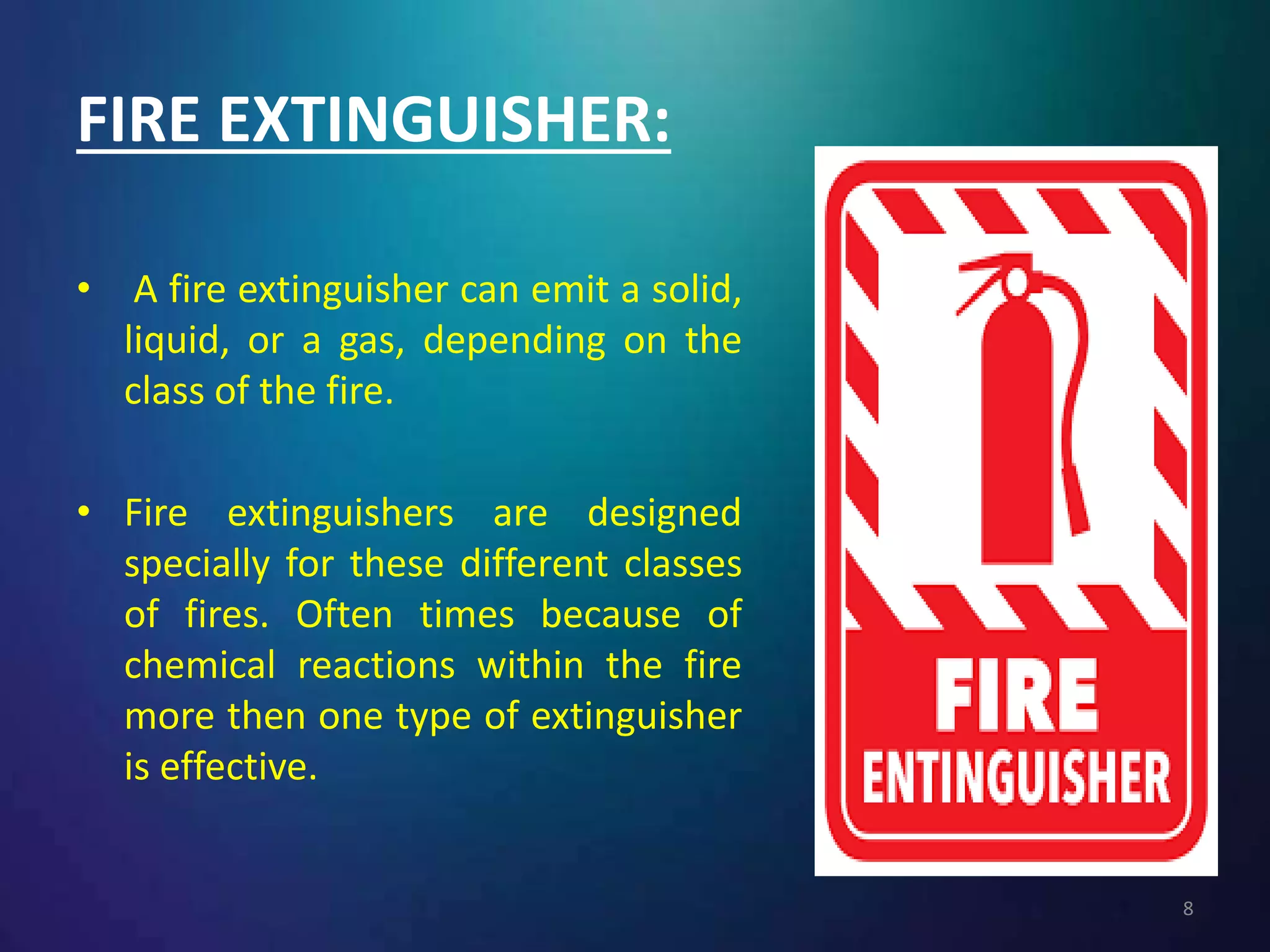 Types of fire extinguishers & critical hazards management 1 | PPTX