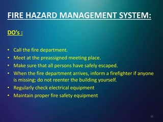 Types of fire extinguishers & critical hazards management 1 | PPTX