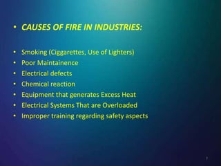 Types of fire extinguishers & critical hazards management 1 | PPTX