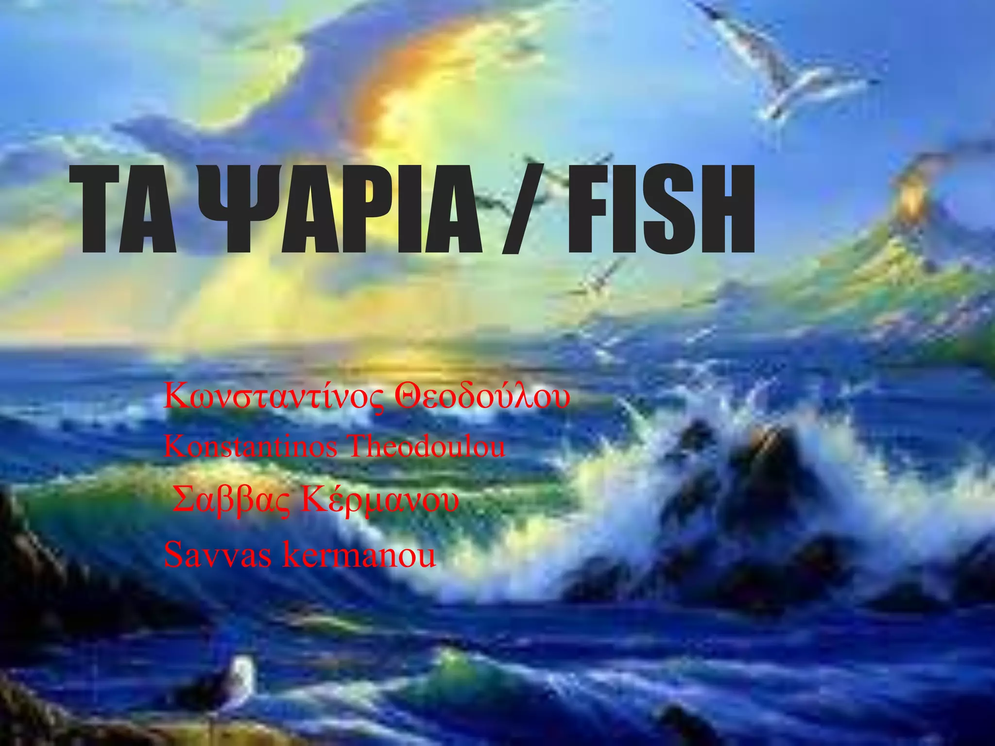 Types of fish 5f rom Cyprus | PPTX