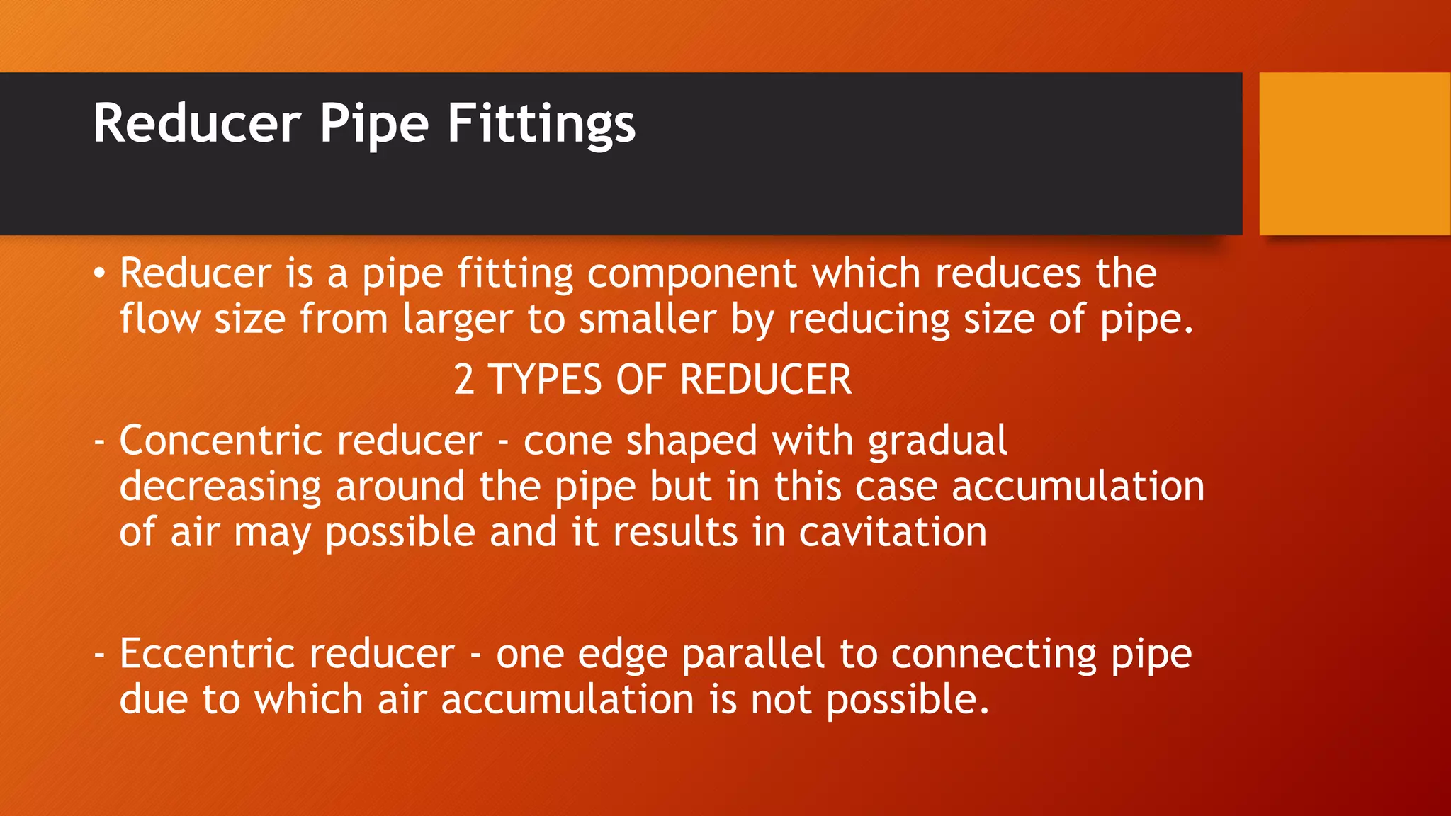 Types of fittings and materials in plumbing | PPTX