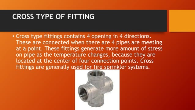 Types of fittings and materials in plumbing | PPTX