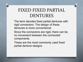 Types of Fixed Partial Dentures for BDS. | PPTX