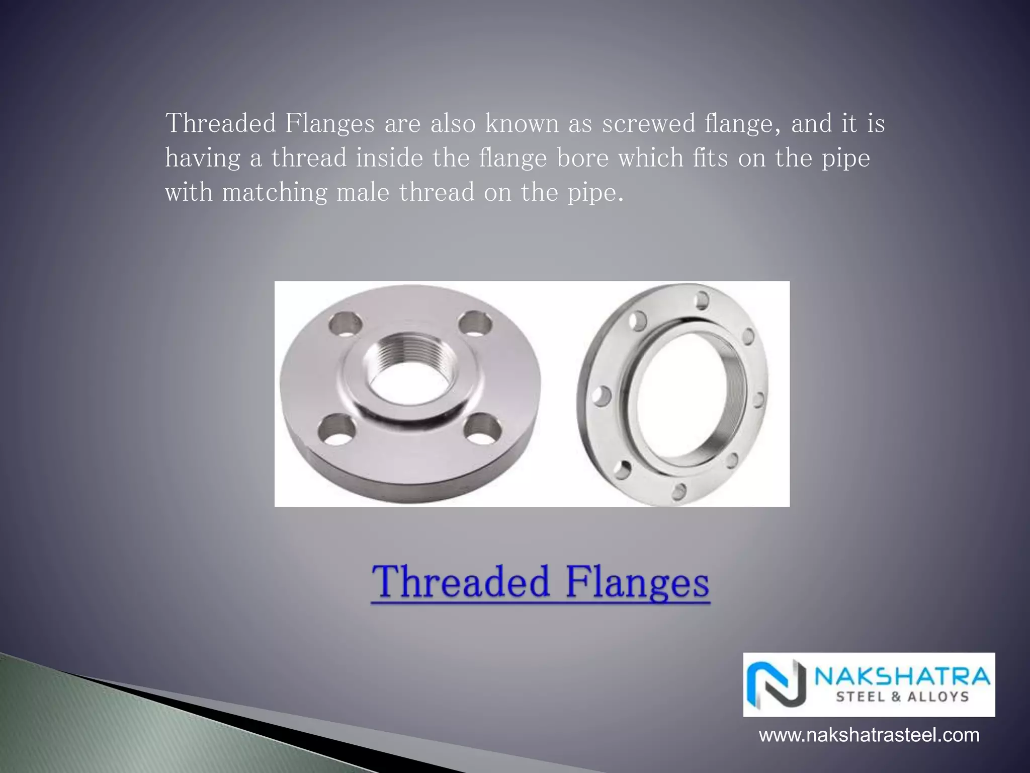 Types of flanges | PPTX
