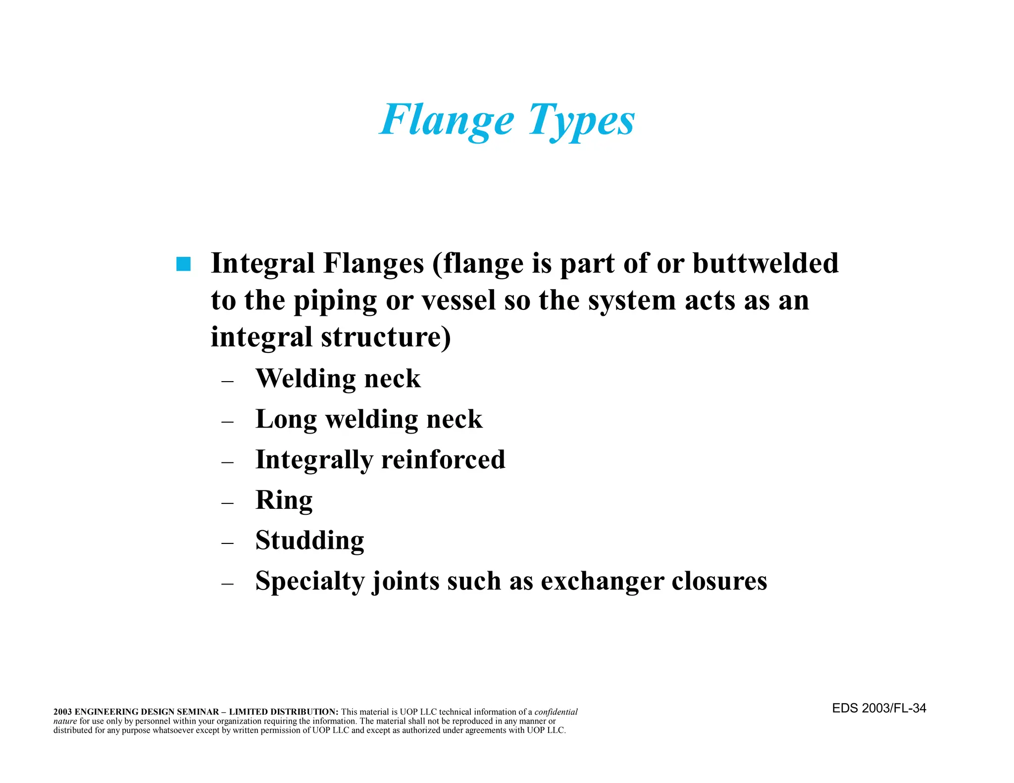 Types of Flanges connection for equipment andpiping | PDF