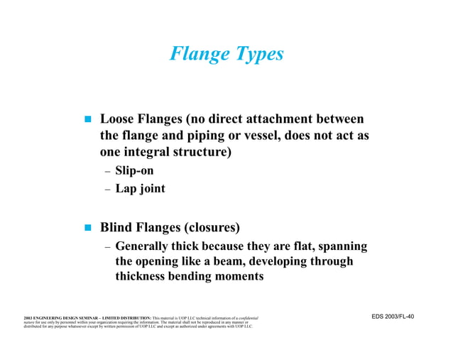 Types of Flanges connection for equipment andpiping | PPT