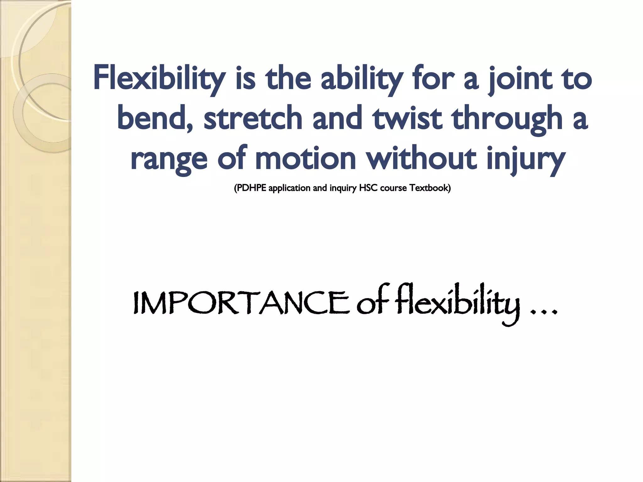 Types of flexibility training | PPT