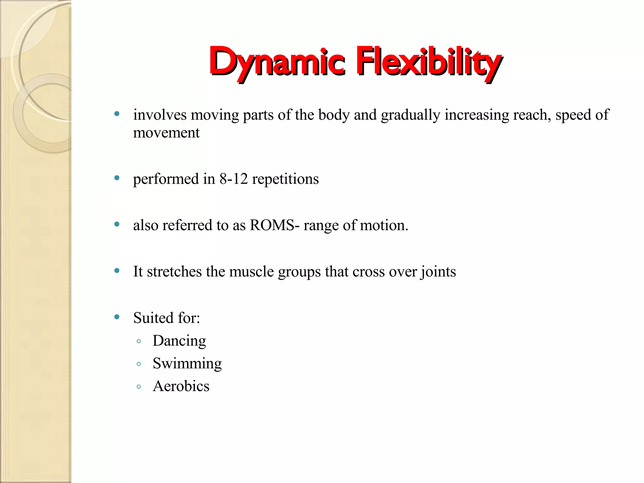 Types of flexibility training | PPT