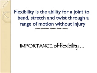Types of flexibility training | PPT