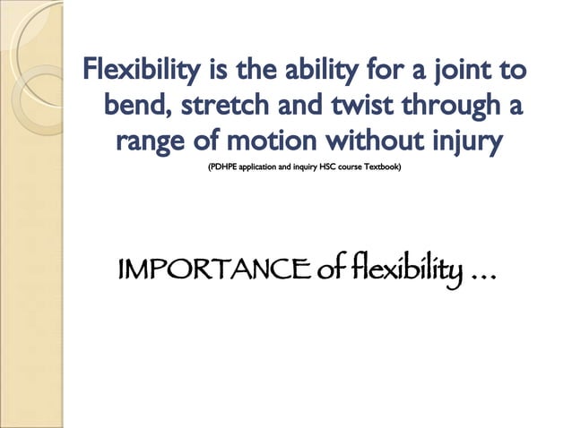 Types of flexibility training | PPT