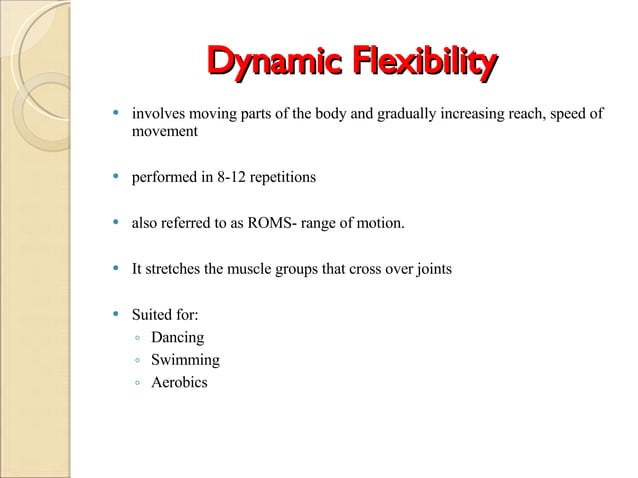 Types of flexibility training | PPT