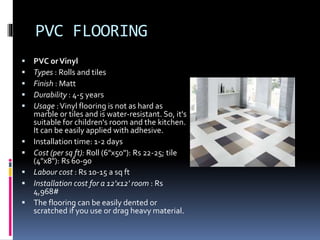 Types of floor finishes | PPTX