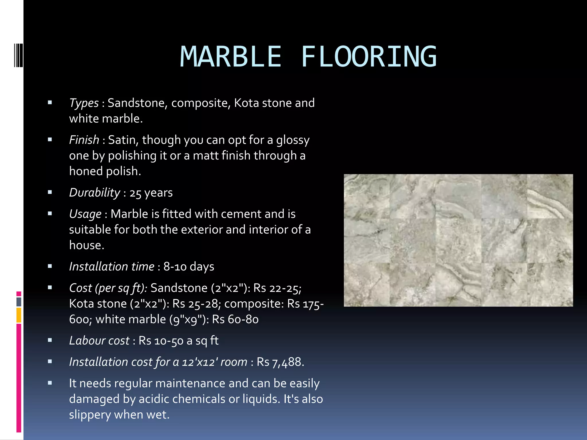 Types of floor finishes | PPTX