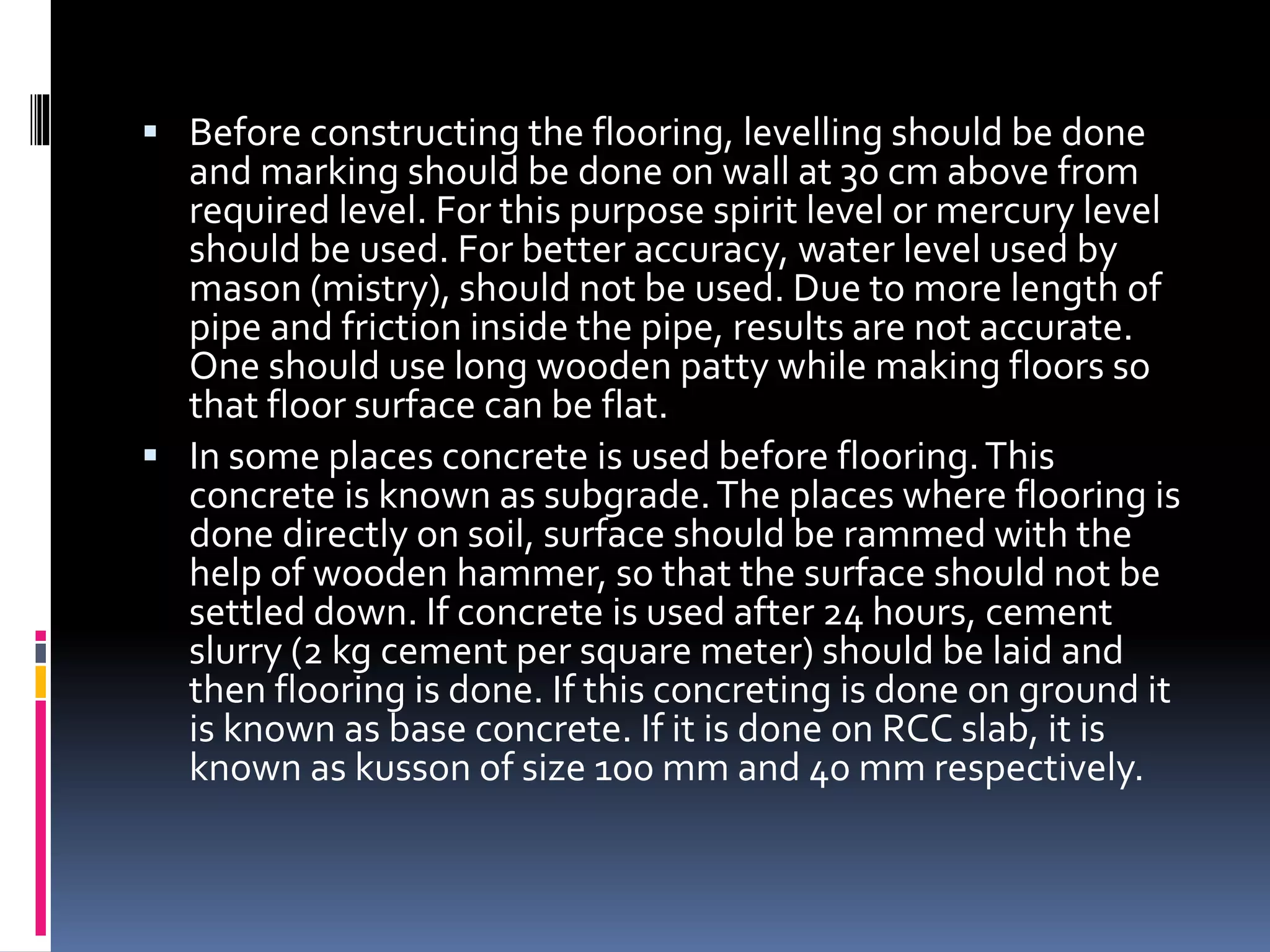 Types of floor finishes | PPTX