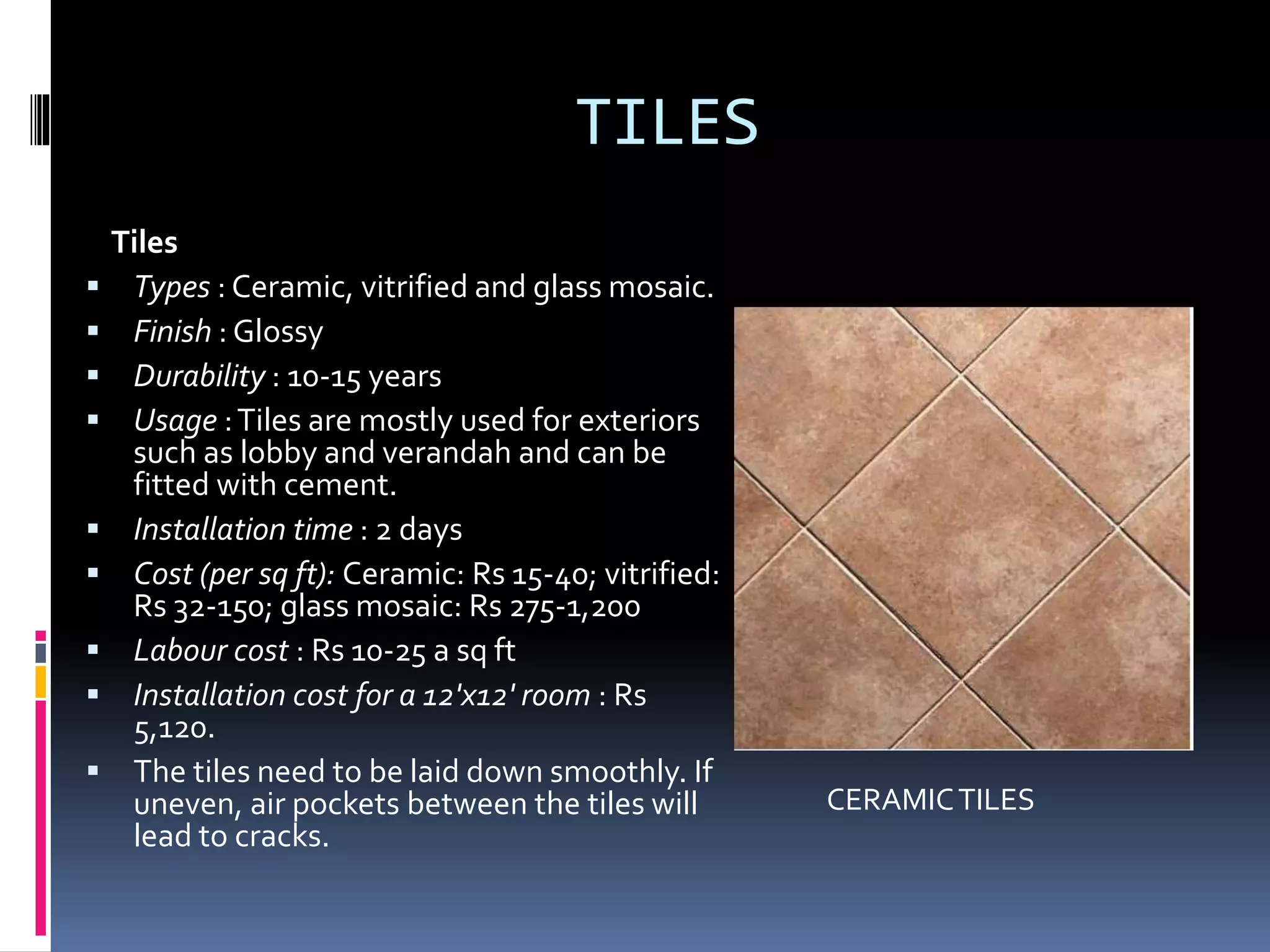 Types of floor finishes | PPTX