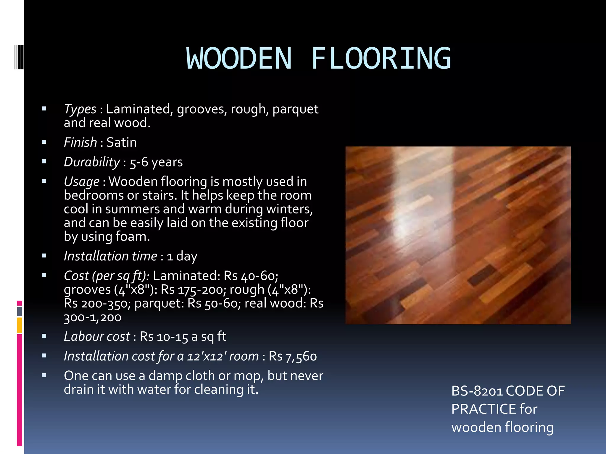 Types of floor finishes | PPTX