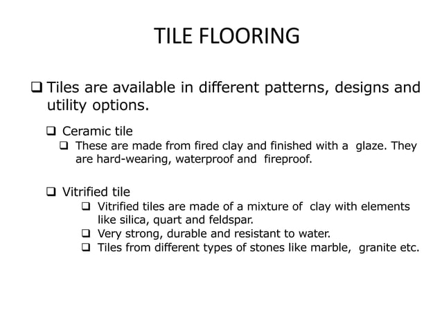 TYPES OF FLOORING.pptx | Home Improvement | Home & Garden