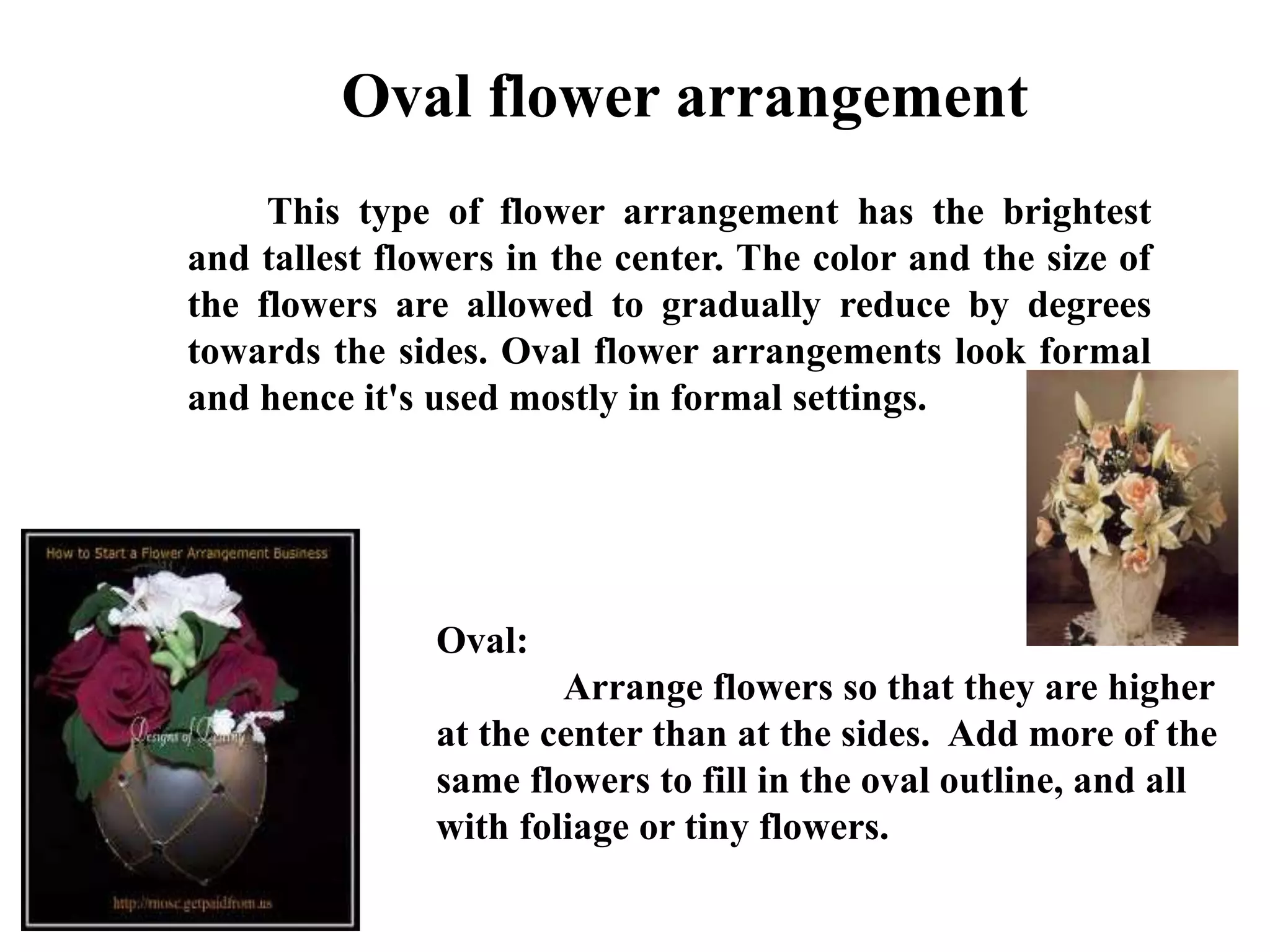 Types of flower arrangement | PPTX