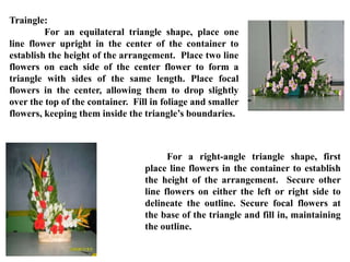 Types of flower arrangement | PPTX