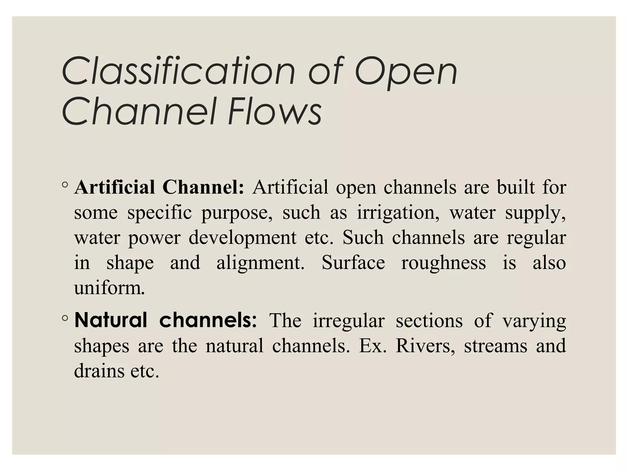 Types of flow in open channel | PPT