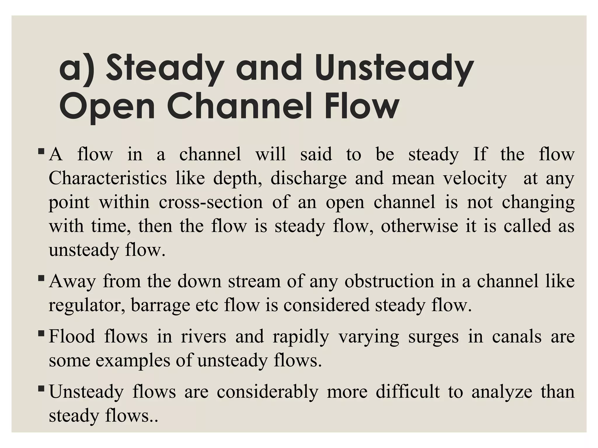 Types of flow in open channel | PPT