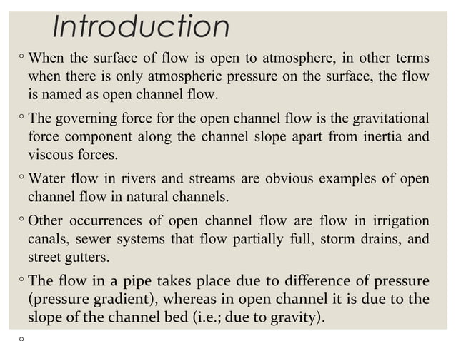 Types of flow in open channel | PPT | Geography | Science