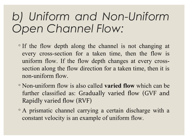 Types of flow in open channel | PPT | Geography | Science