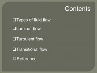 Types of fluid flow | PPTX