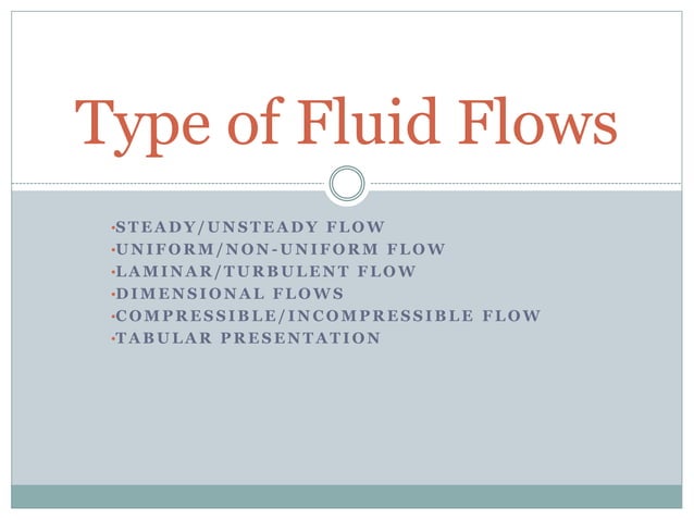 Fluid Flow Types | PPT