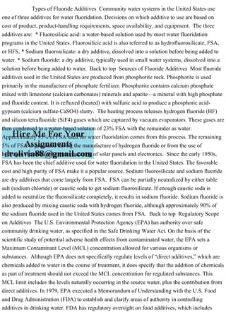 Types of Fluoride Additives Community water syst.pdf | Free Download