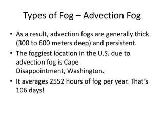 Types of fog | PPTX