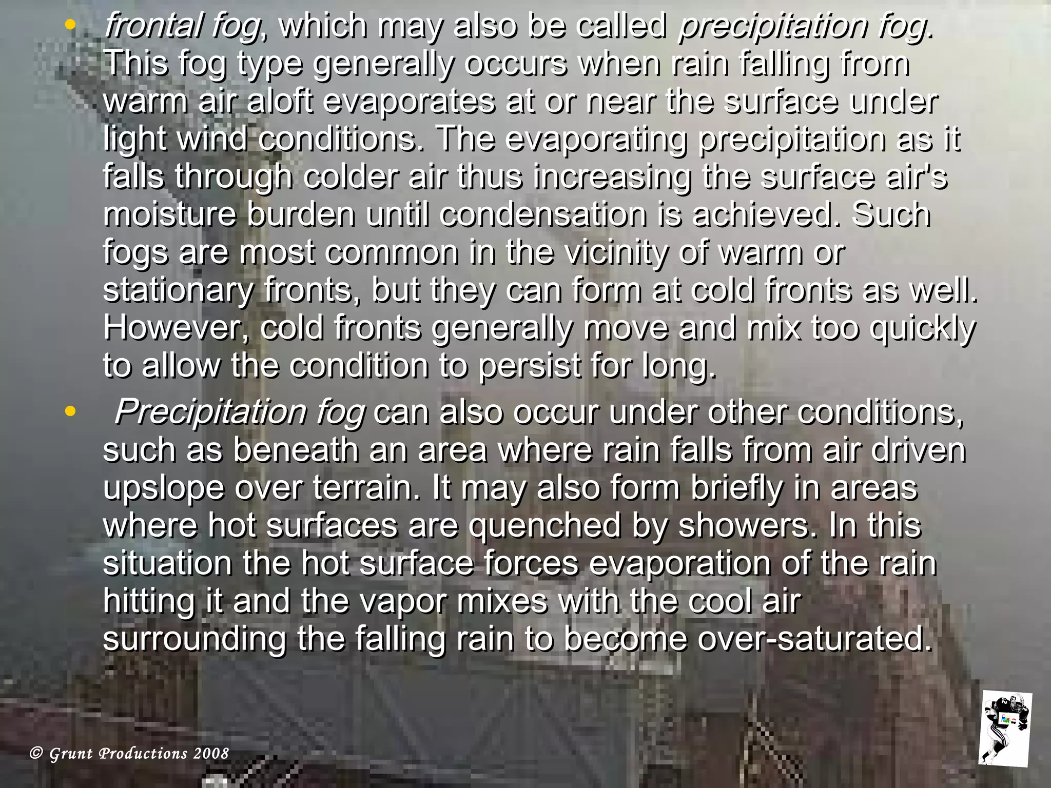 Types of fog lrg | PPT | Weather | Science