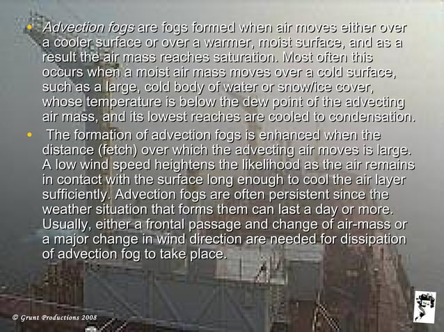 Types of fog lrg | PPT | Weather | Science