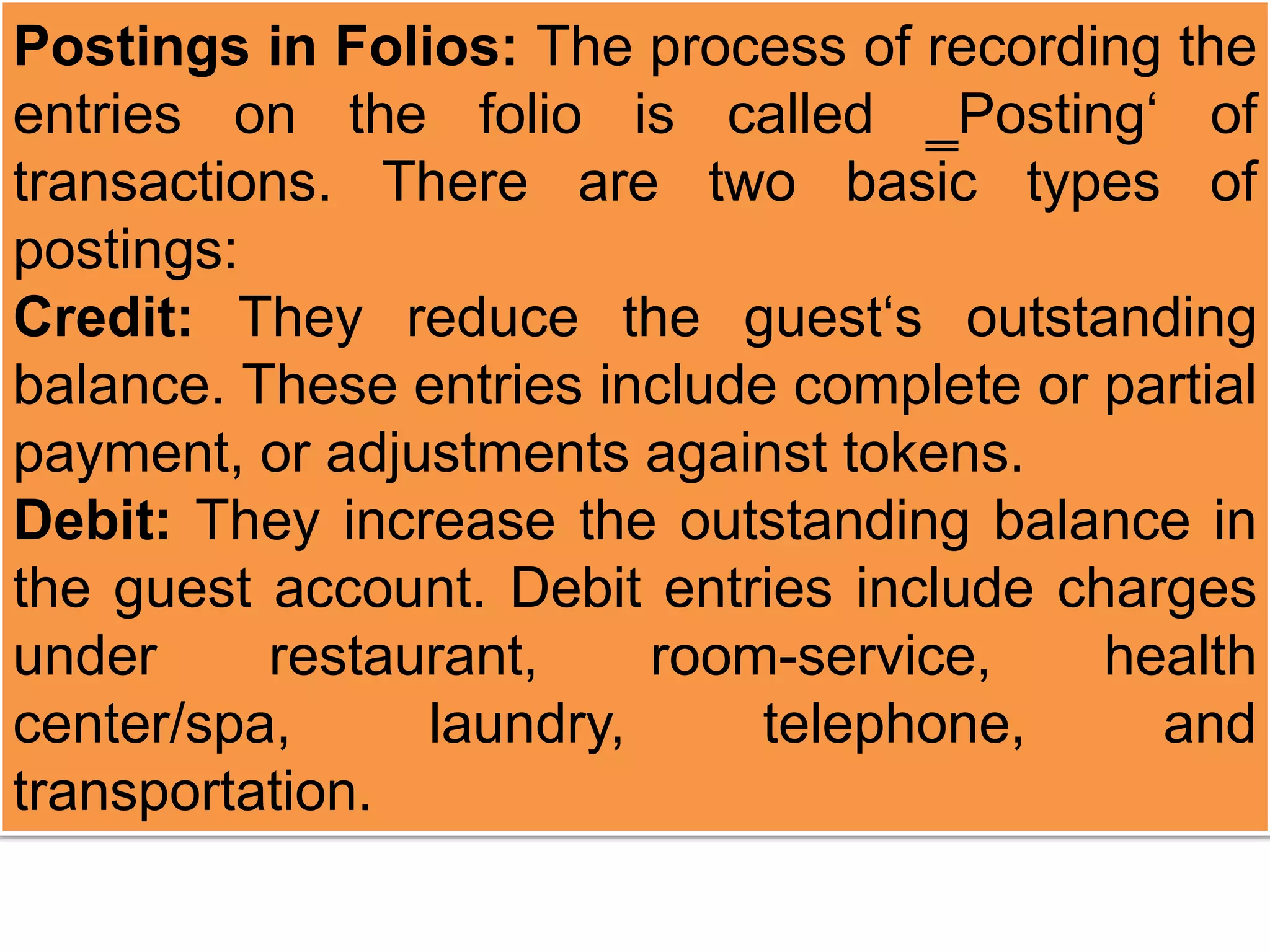 TYPES OF GUEST FOLIOS | PPTX