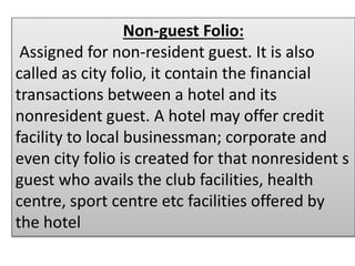 TYPES OF GUEST FOLIOS | PPTX