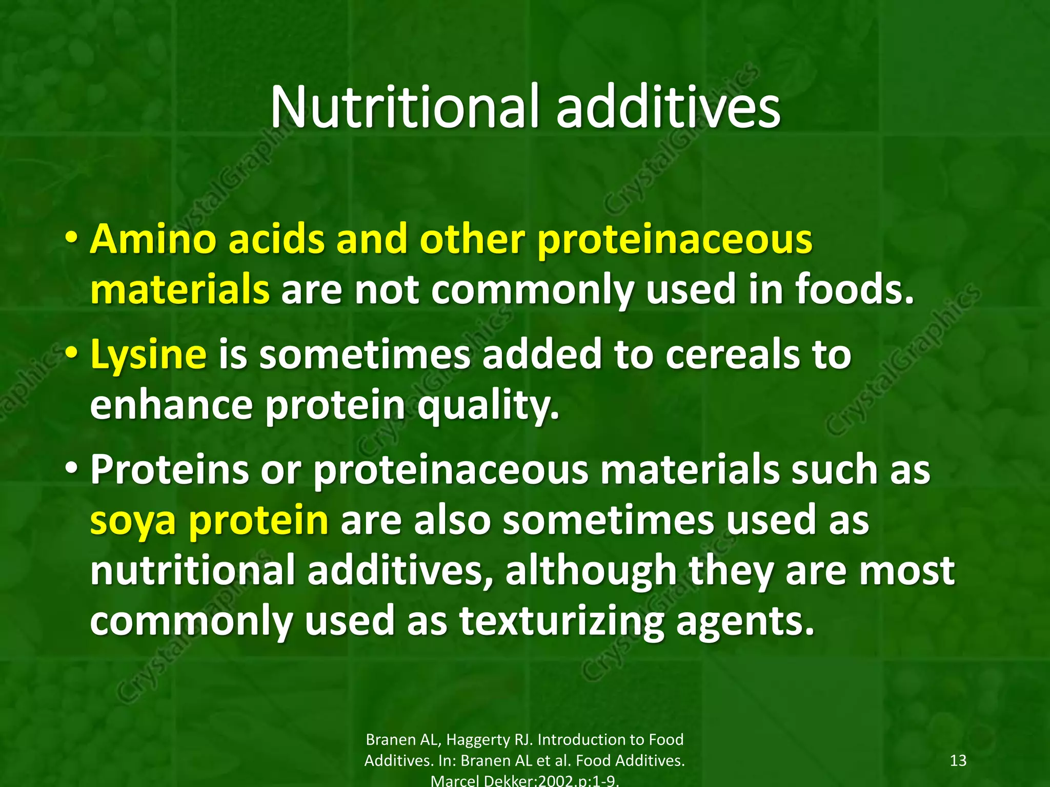 Types of food additives | PPSX
