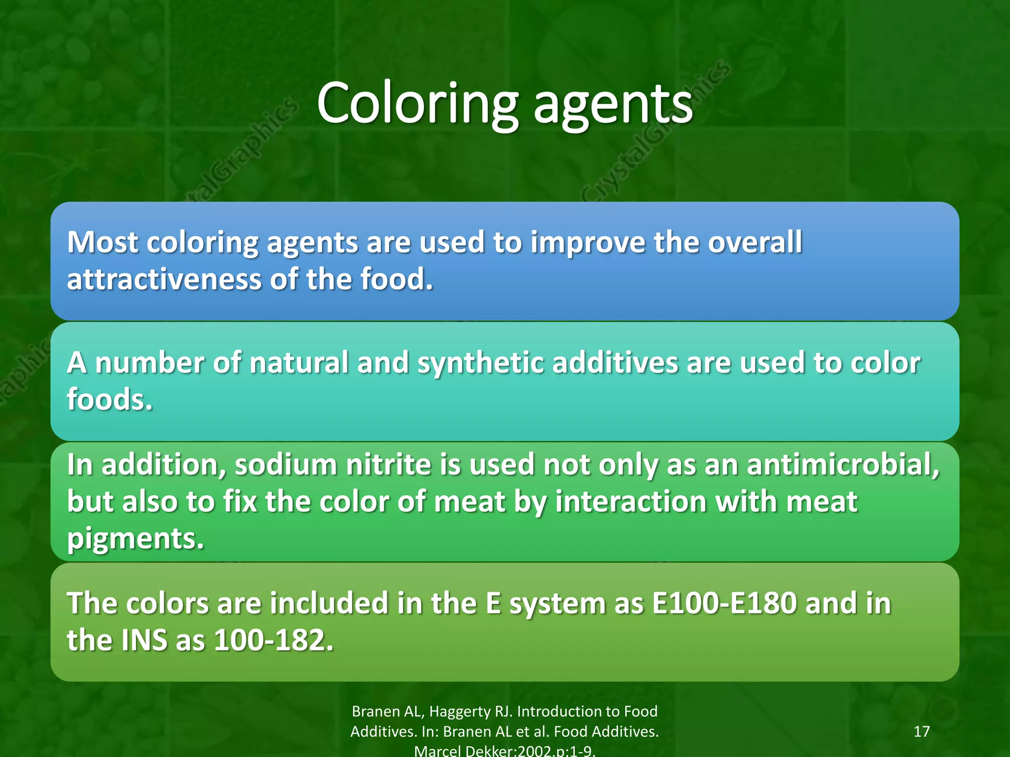 Types of food additives | PPSX