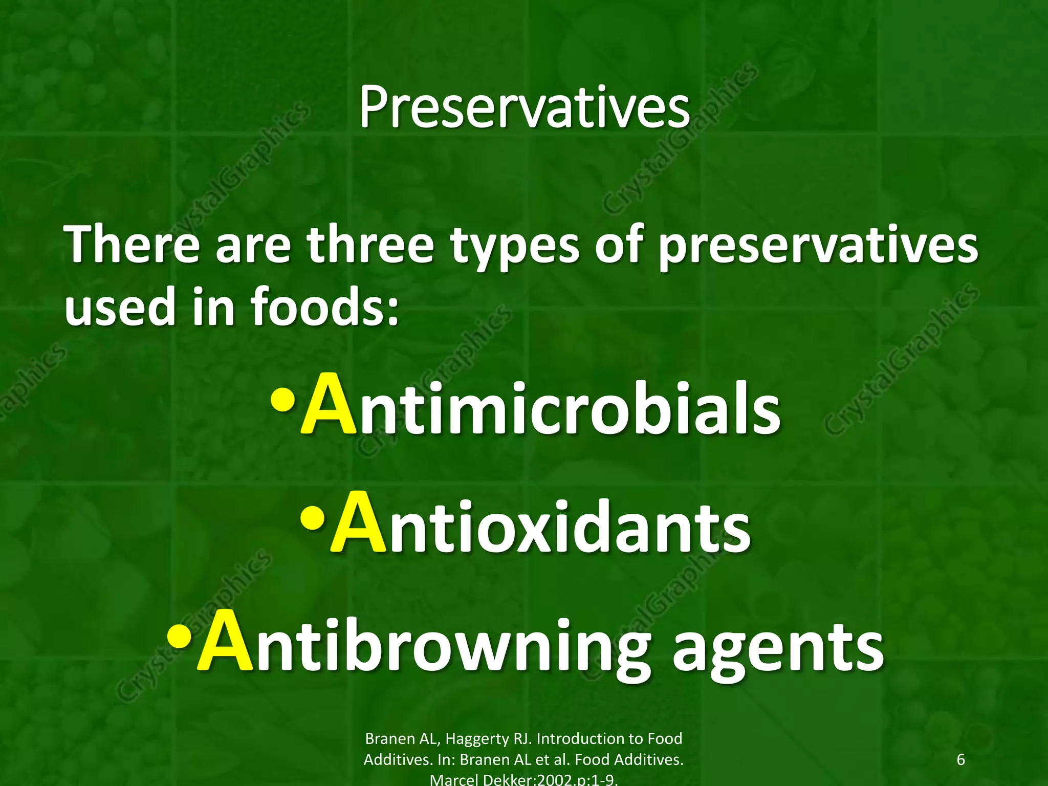 Types of food additives | PPSX