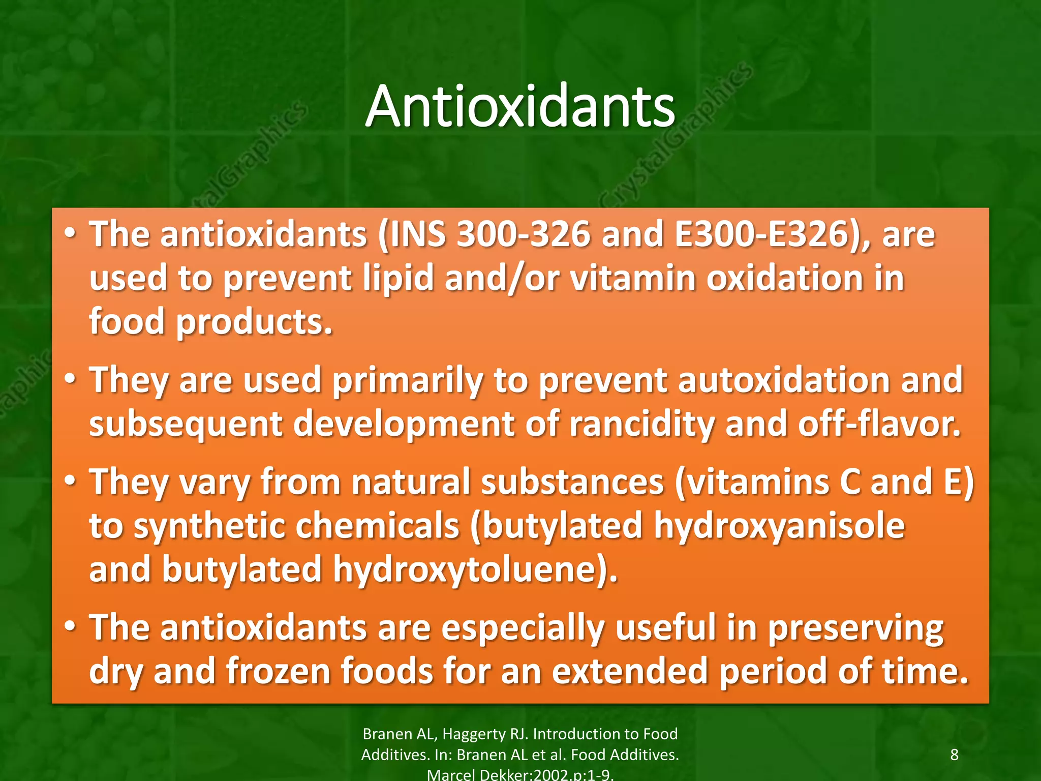 Types of food additives | PPSX