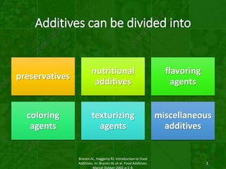 Types of food additives | PPSX