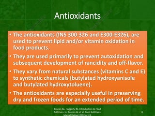 Types of food additives | PPSX