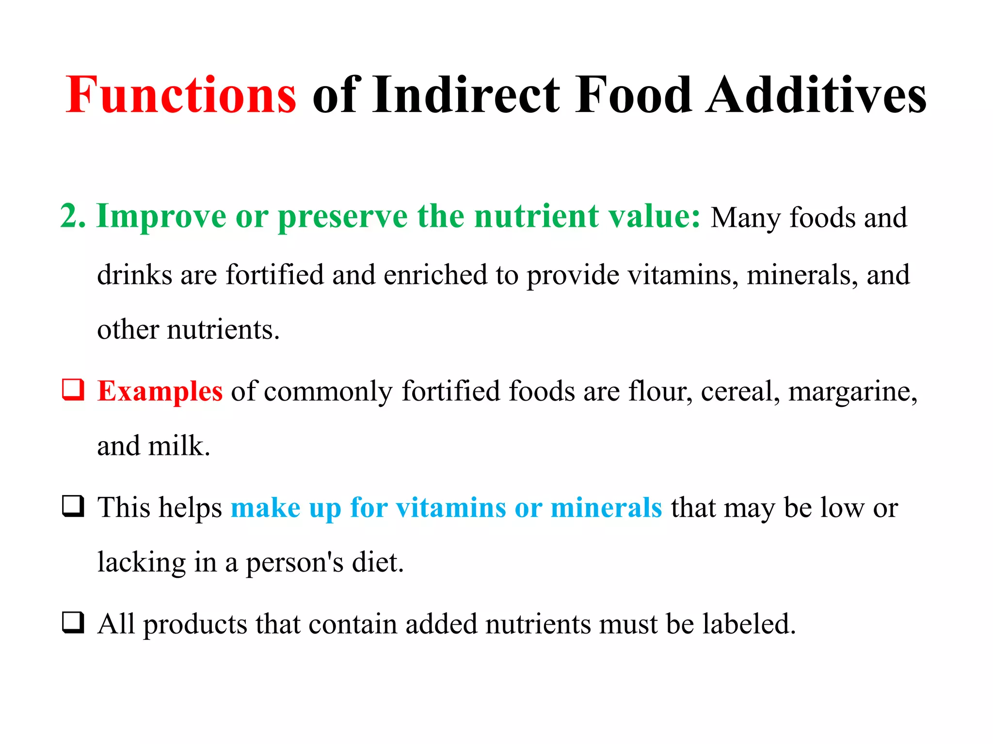 Types of food additives | PPTX