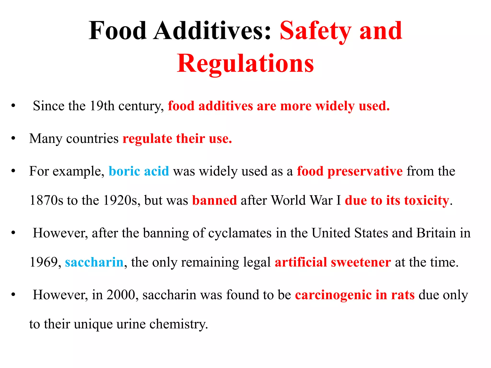 Types of food additives | PPTX