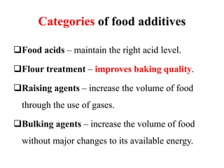 Types of food additives | PPTX