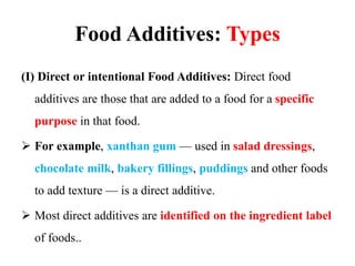Types of food additives | PPTX
