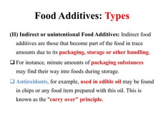 Types of food additives | PPTX